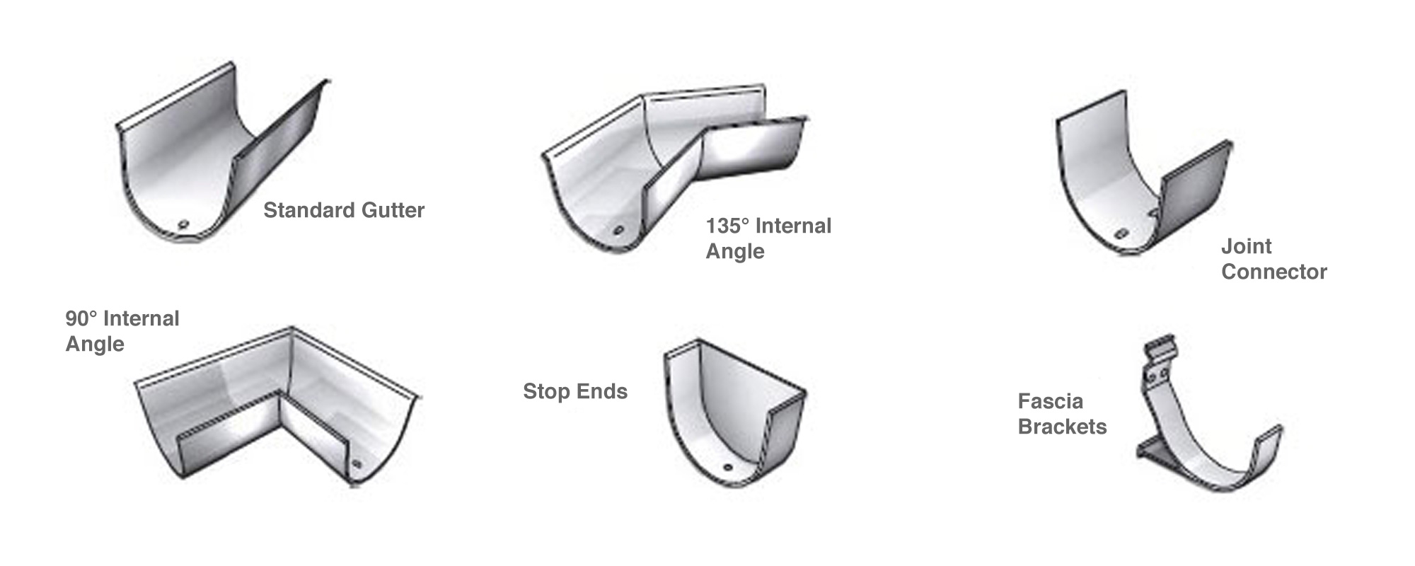 Beaded Half Round Deep Flow Extruded Guttering - InterCounty