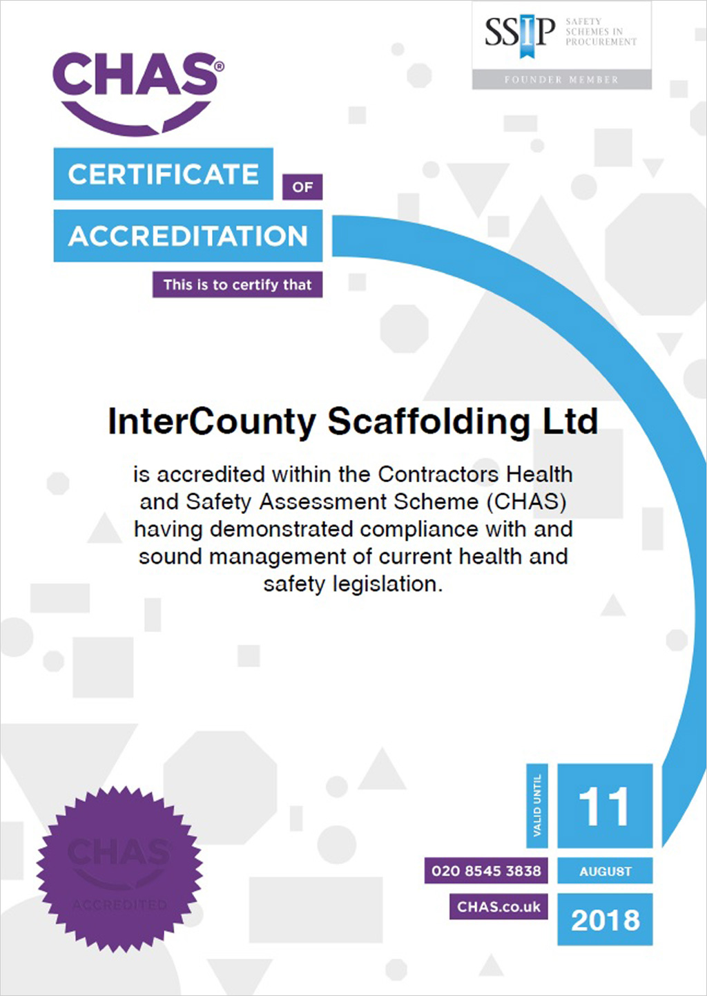 Chas Accreditation Renewal! - InterCounty